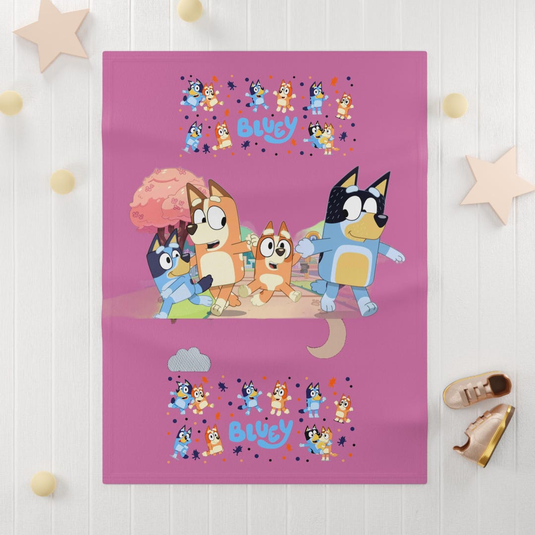 Bluey Fleece Baby Blanket: Cozy Nursery Throw (30" × 40") - Etsy