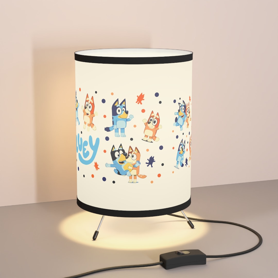 Bluey Tripod Lamp With High-res Printed Shade, US\CA Plug - Etsy
