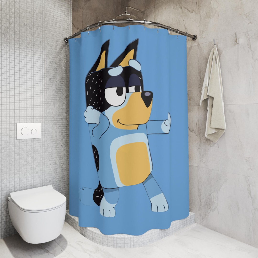 Bluey Shower Curtain: Minimalist Bathroom Decor - Etsy