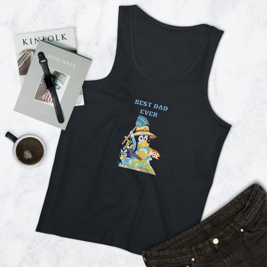Men's Specter Tank Top Bluey the Best Dad Ever Design - Etsy