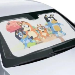 Car Sun Shades Bluey and Family Design - Etsy
