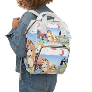 Multifunctional Diaper Backpack Bluey Desing - Etsy