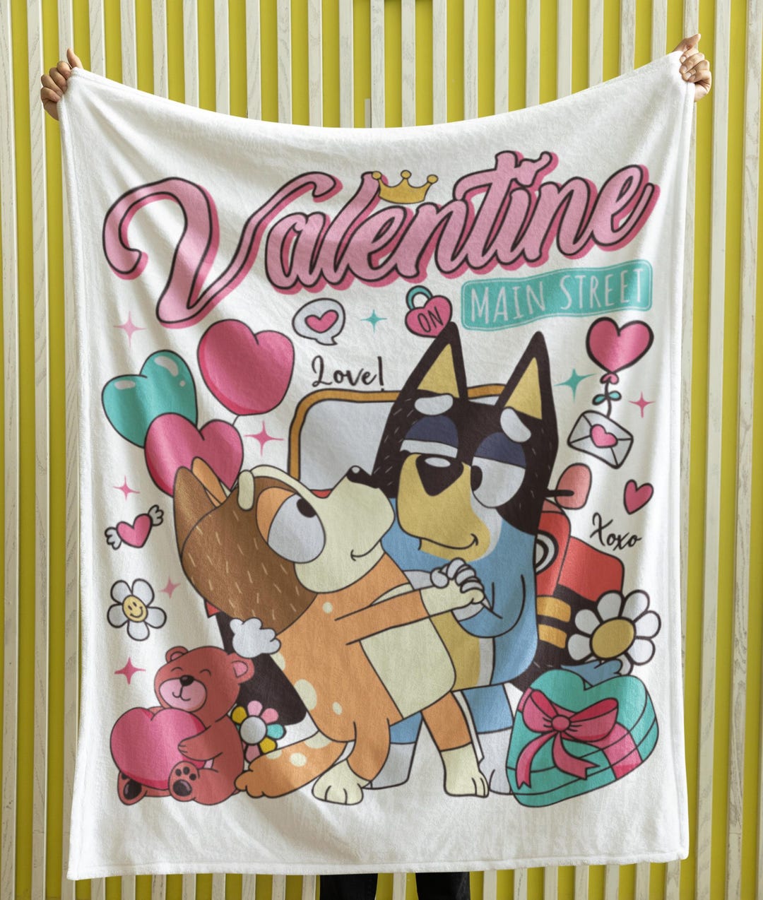 Cute Couples Plush Blanket for Valentine's Day, Cozy Throw for Couples ...