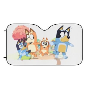 Car Sun Shades Bluey and Family Design - Etsy