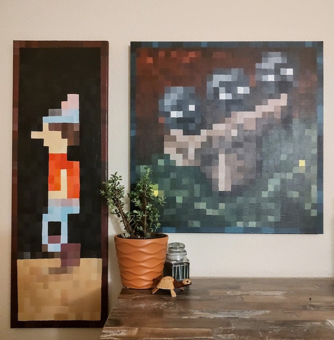 Minecraft Paintings - Made to Order - Acrylic (any Size, Any Design ...