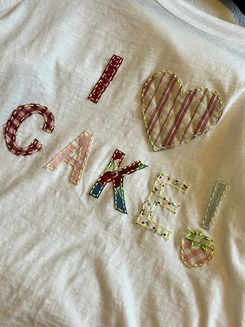 I heart Cake Patchwork T-shirt - Etsy