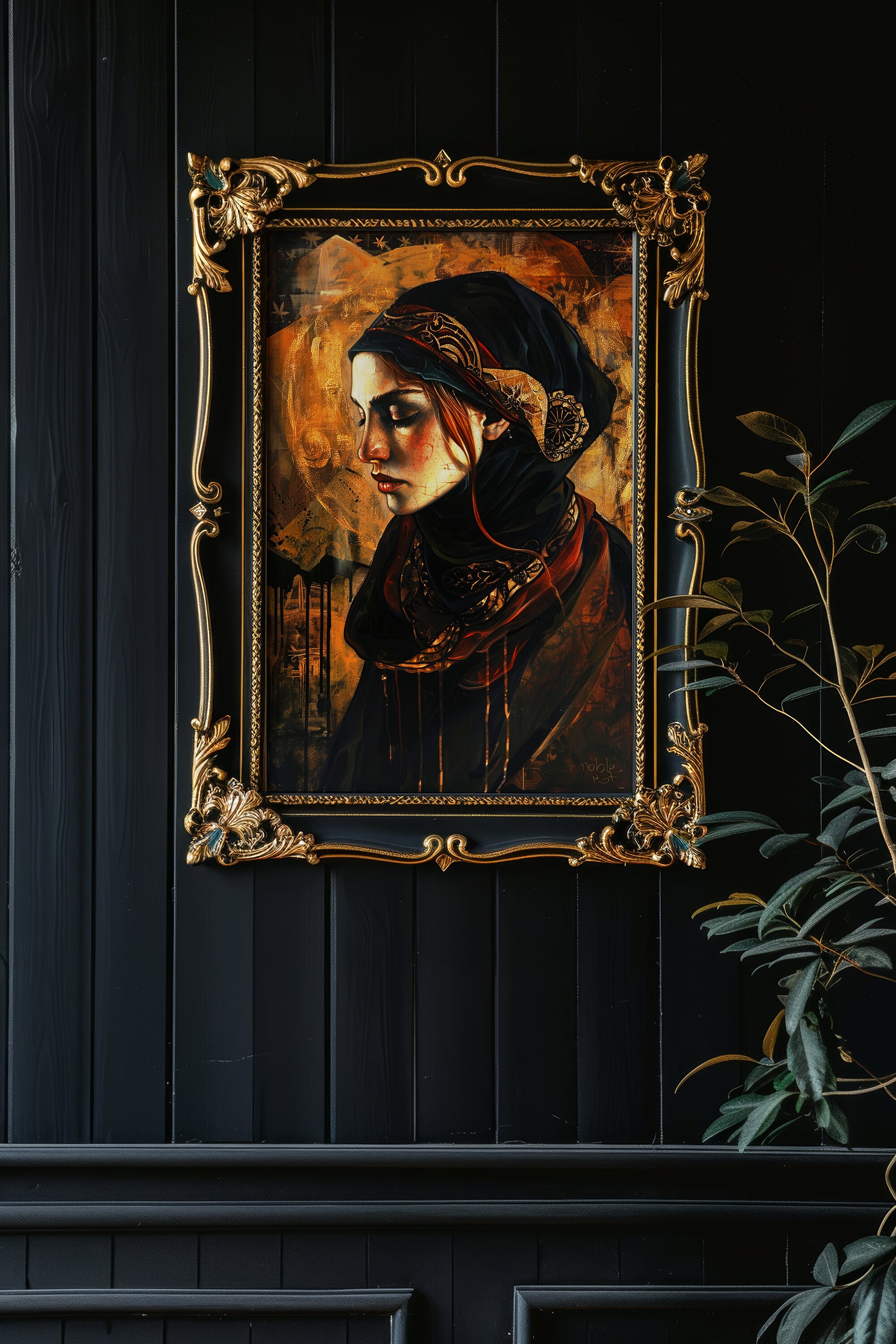 Turmeric Oxide | Printable Art, Dark Renaissance, Oil Painting, Moody ...