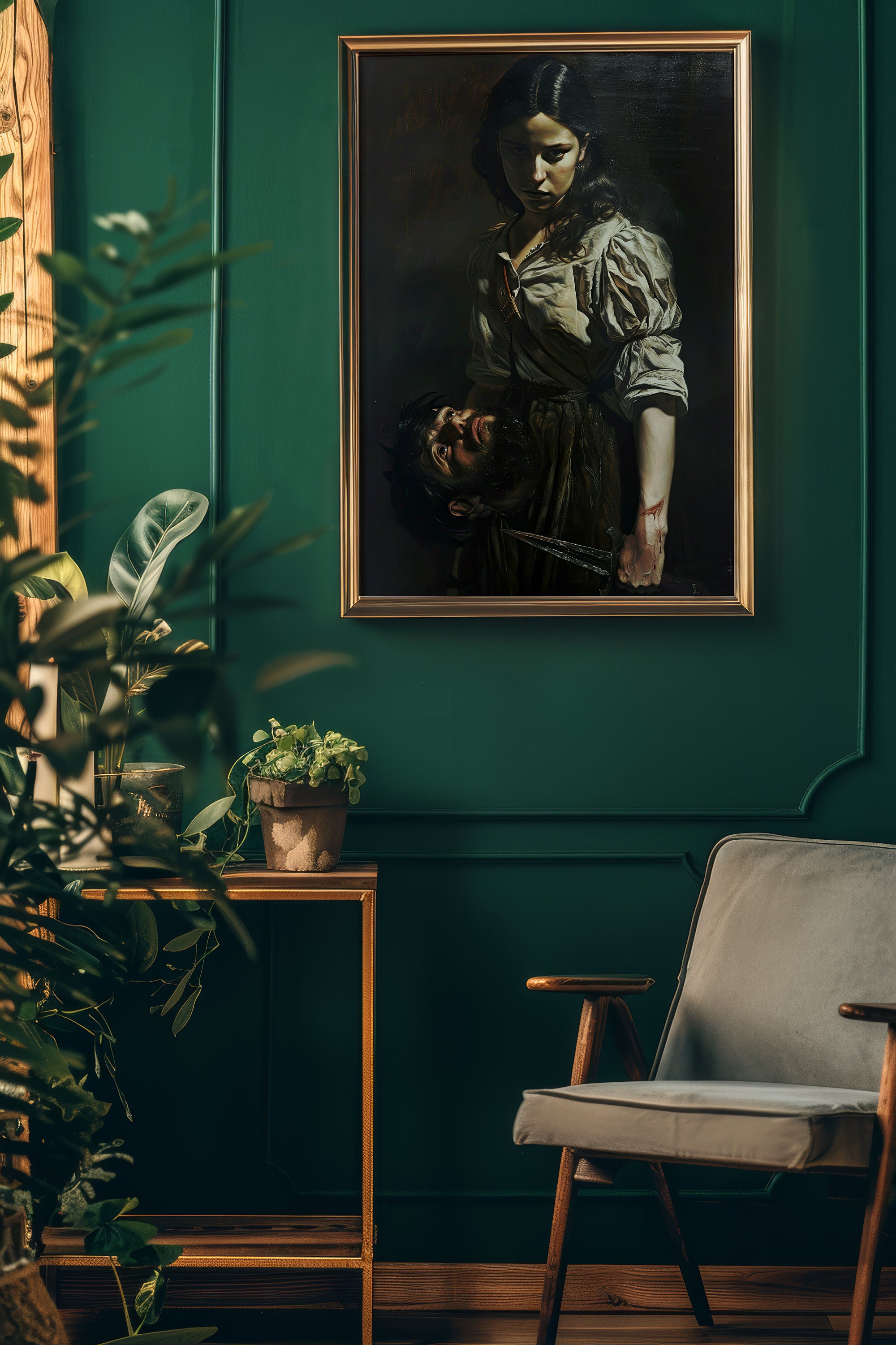 Judith | Printable Oil Painting, Dark Renaissance, Female Rage, Dark ...