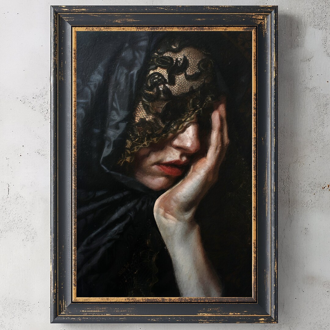 The Mourning | Printable Oil Painting, Dark Renaissance, Death, Female ...
