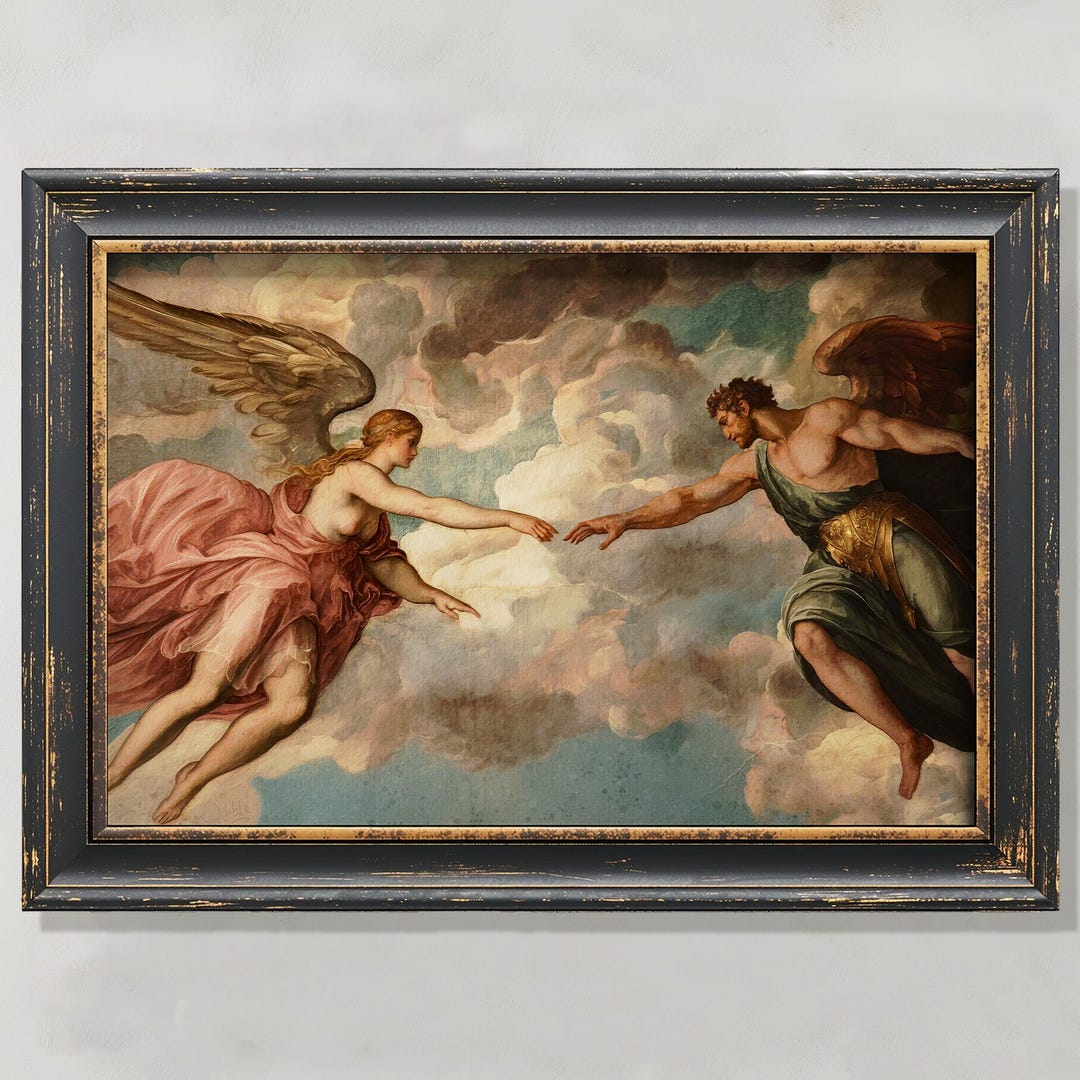 Plight of Lucifer | Printable Oil Painting, Christian Art, Dark ...