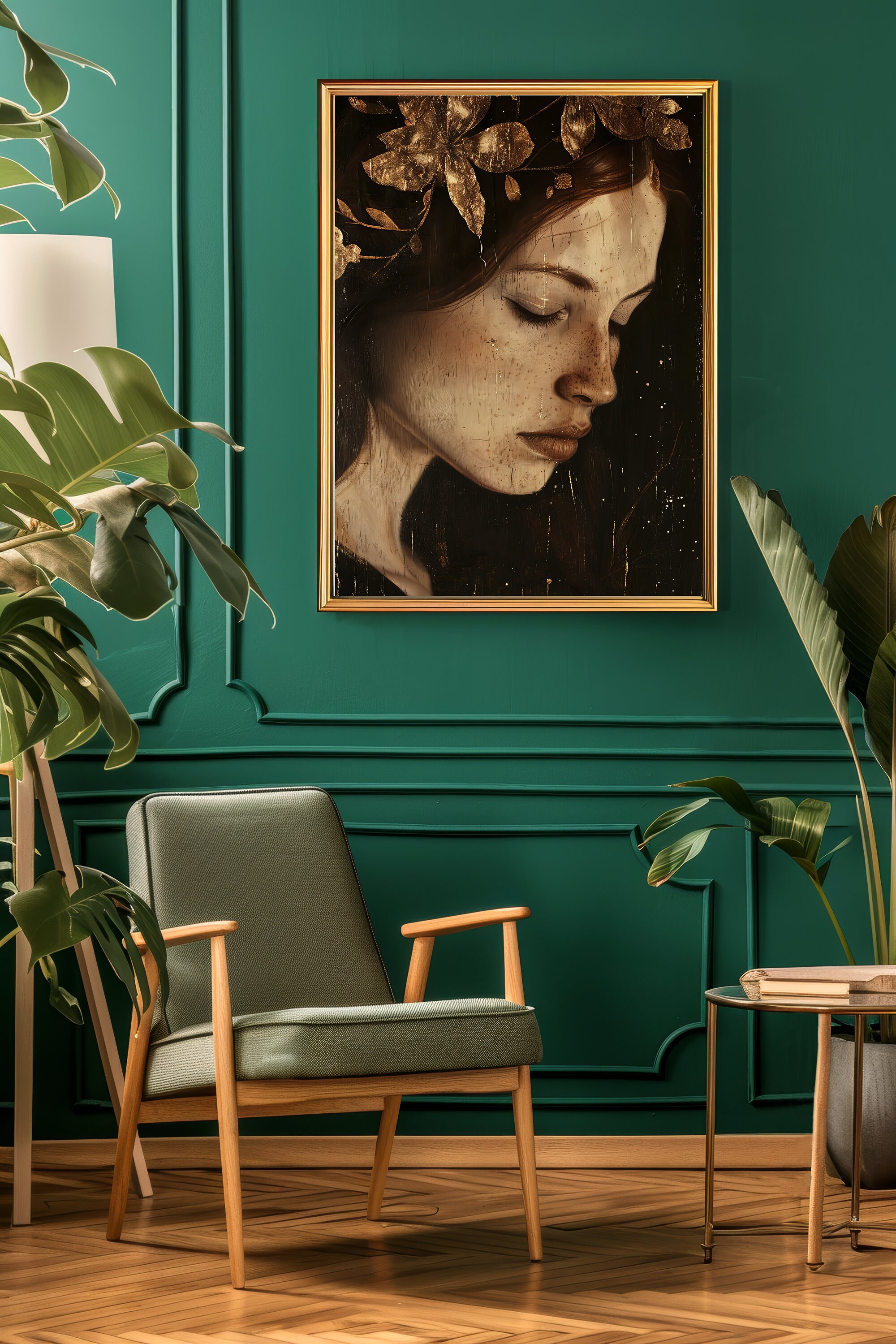 Pensiero | Printable Oil Painting, Dark Renaissance, Moody Female Rage ...