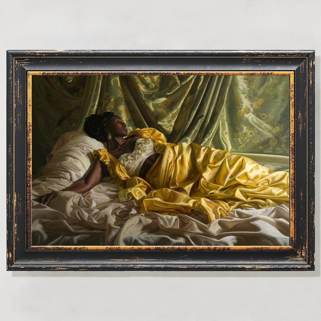 Goddess in Repose | Printable Oil Painting, Dark Renaissance, Moody ...