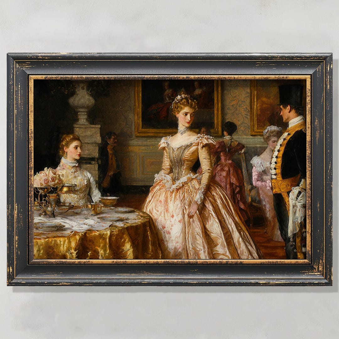 The Suitor's Gaze | Printable Art, Dark Renaissance, Oil Painting, Dark ...