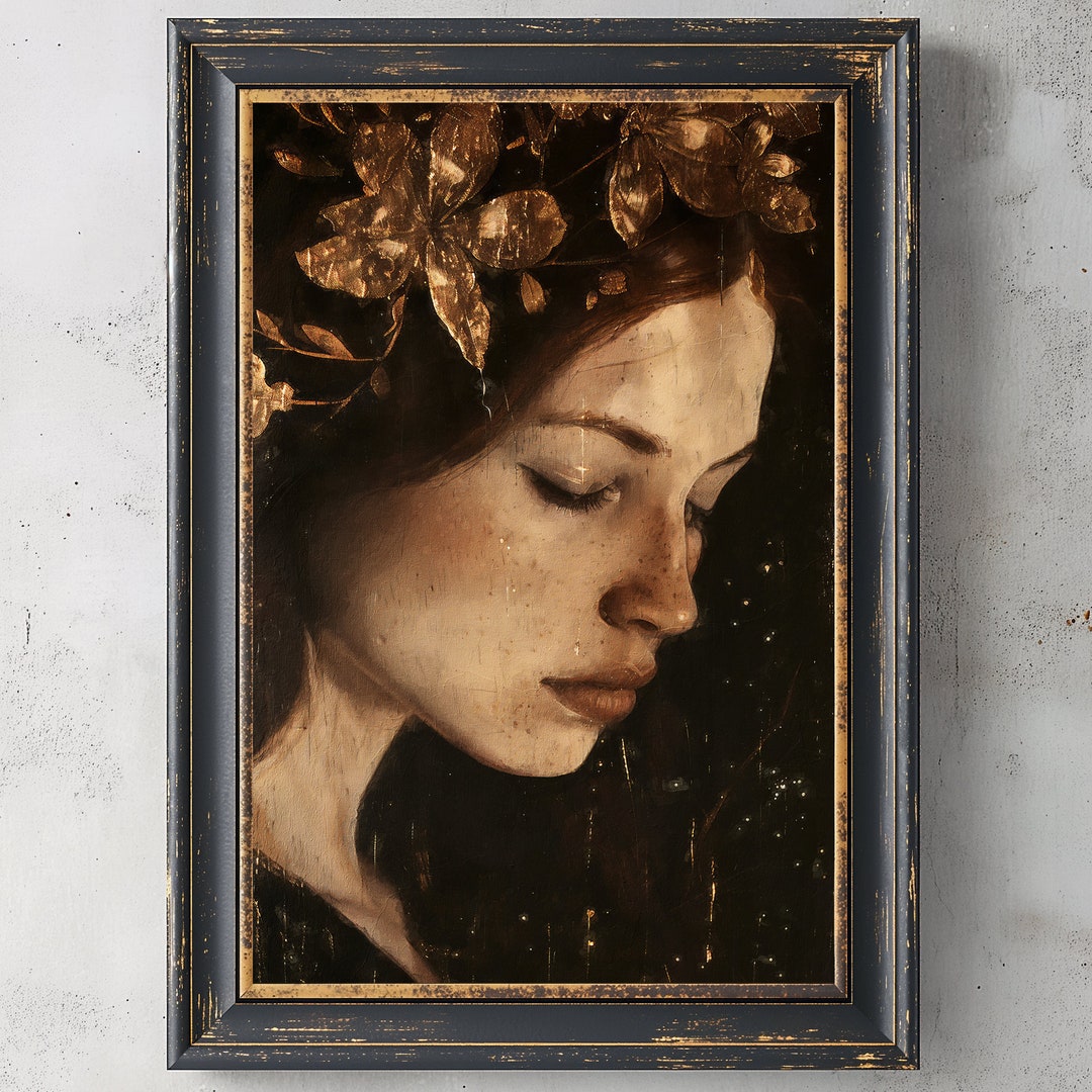 Pensiero | Printable Oil Painting, Dark Renaissance, Moody Female Rage ...