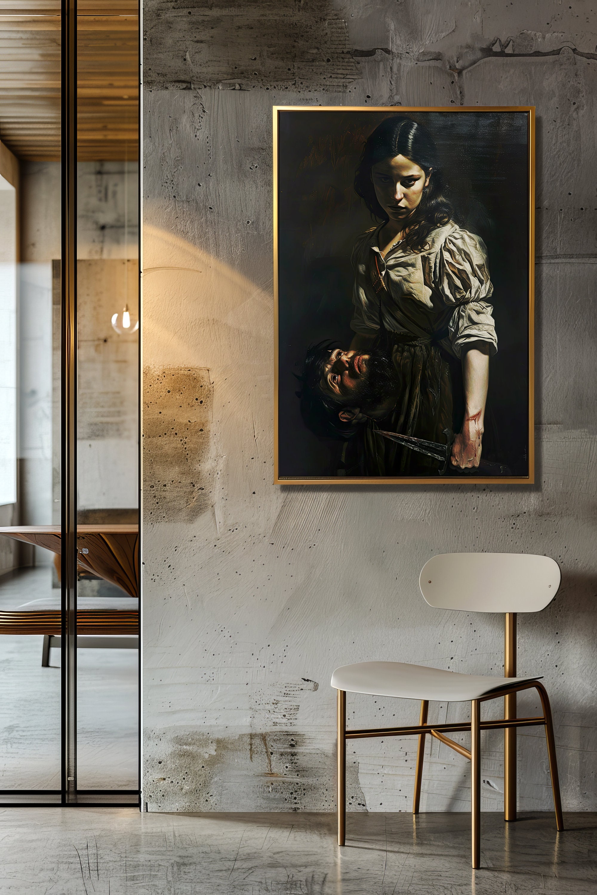 Judith Printable Oil Painting, Dark Renaissance, Female Rage, Dark ...