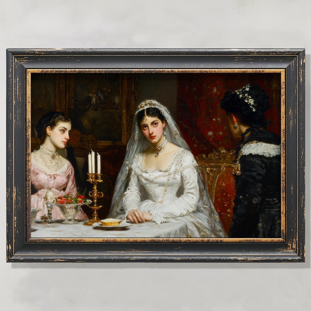 The Reluctant Bride | Female Rage, Printable Oil Painting, Femme ...