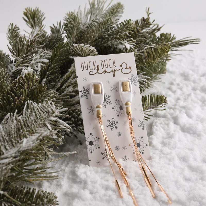 New Years Drop Earrings - Etsy