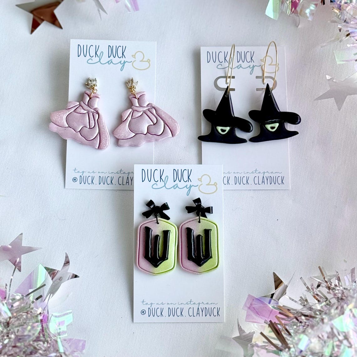 Unlimited W: Wicked Inspired Collection | Polymer Clay | Earring Set ...