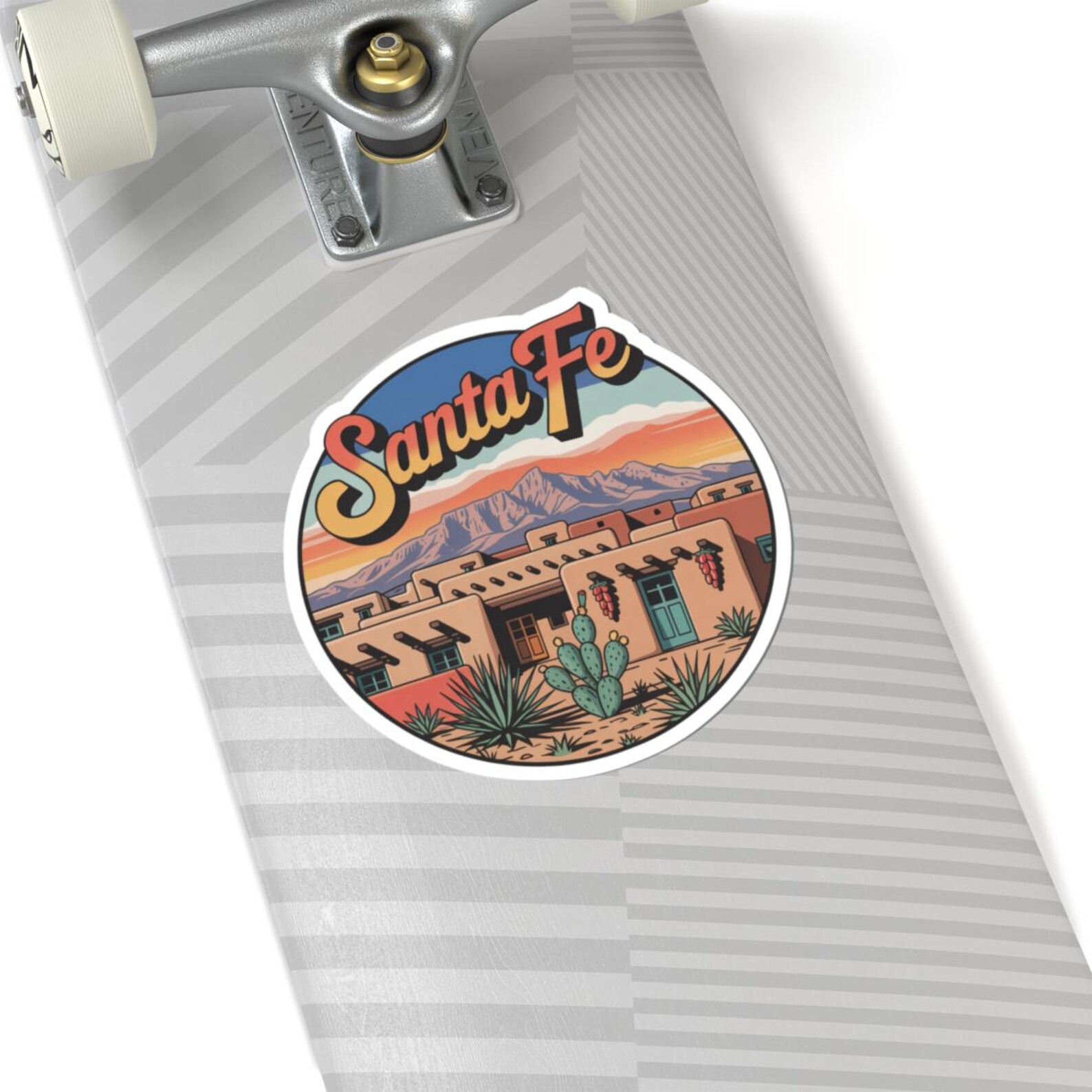 Santa Fe Sticker: Retro Southwest Desert Landscape Vinyl Decal - Etsy