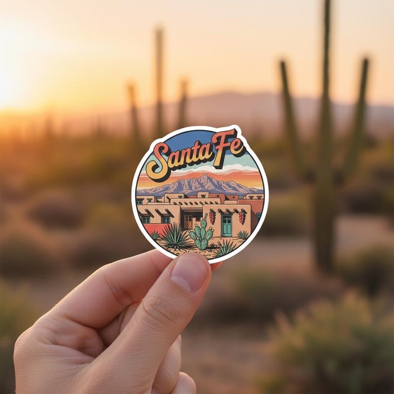 Santa Fe Sticker: Retro Southwest Desert Landscape - Etsy
