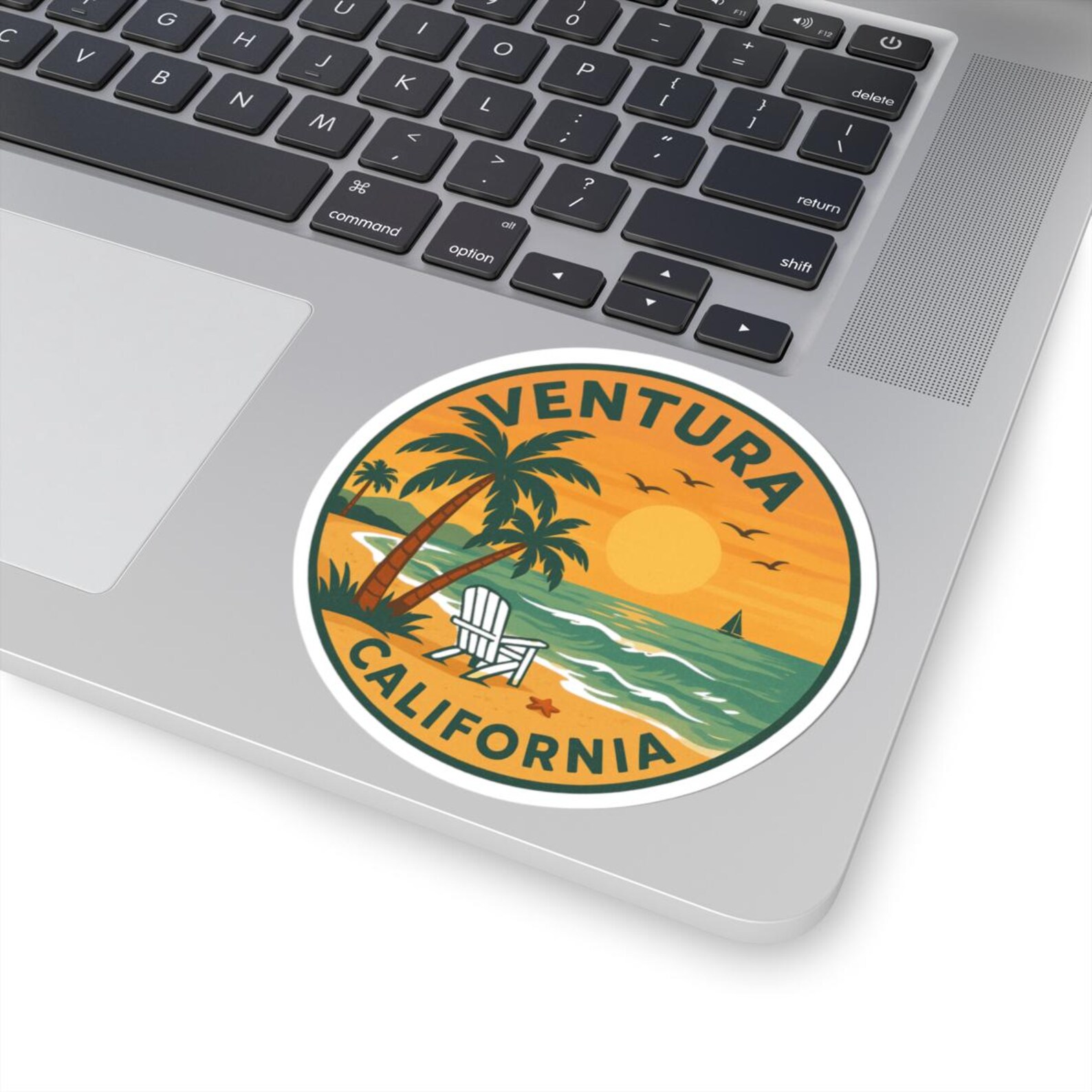Ventura California Sunset Sticker: Vintage Beach Scene - Etsy