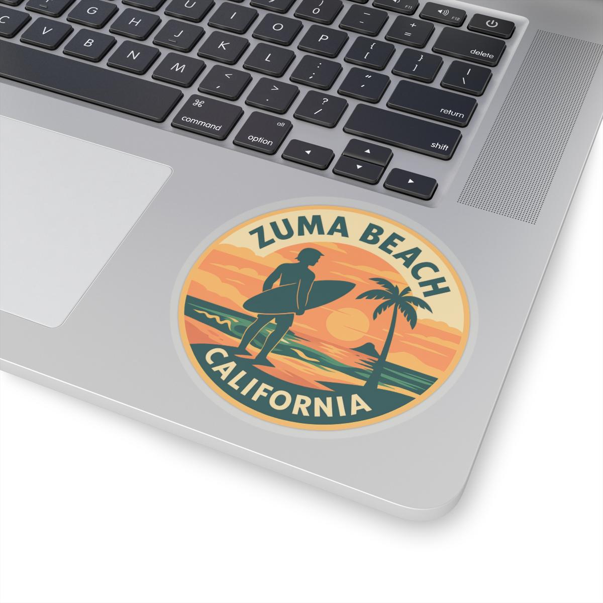 Zuma Beach California Sunset Sticker: Retro Surf Emblem Decal - Etsy