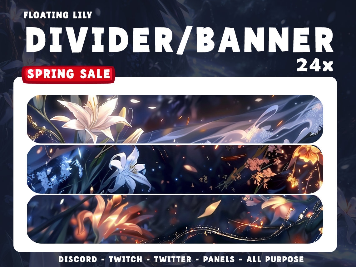 Dividers for Discord Dividers Aesthetic Flower Discord Graphics INSTANT ...