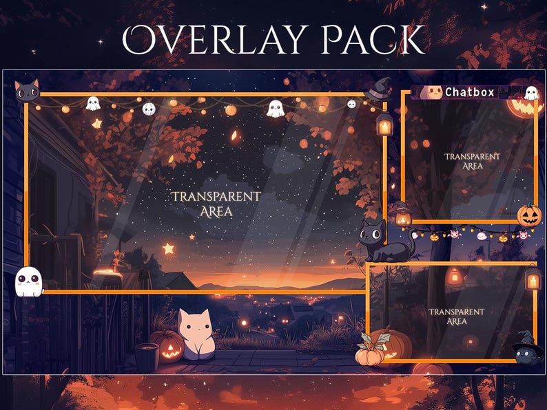 Twitch Overlay Halloween Pack, Twitch Screen | Animated Overlay Stream ...