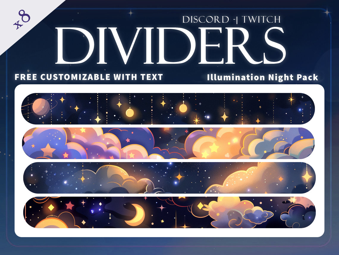 Bundle Discord Divider | Twitch Panels | Banner | Fantasy | Cute ...