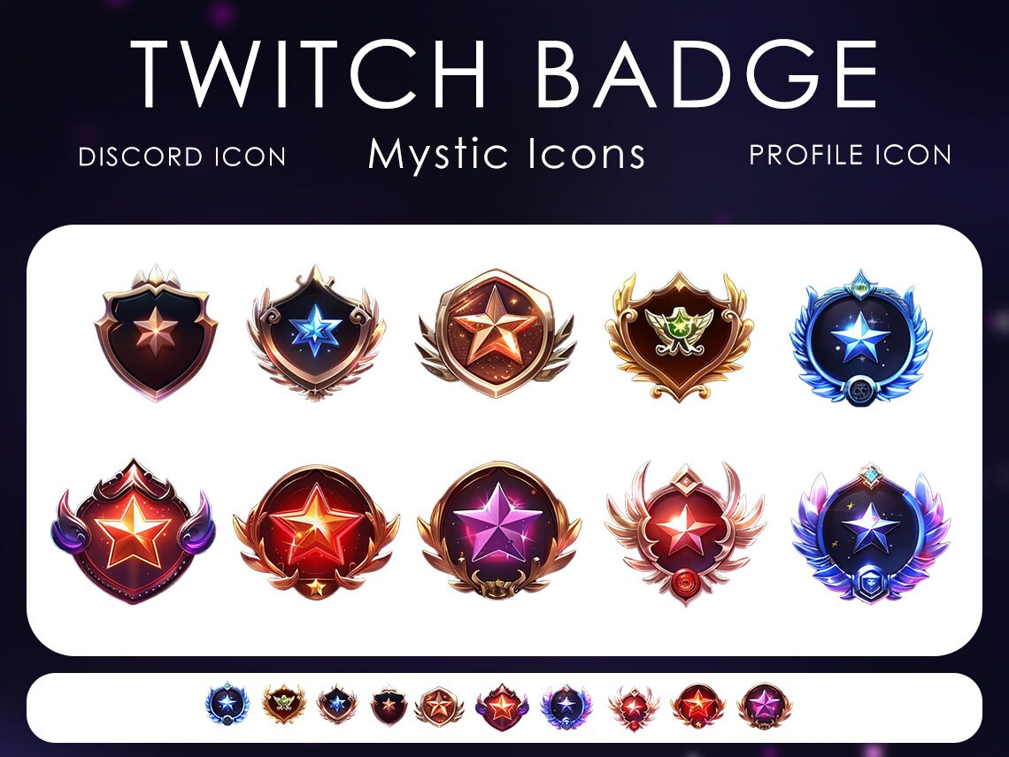 Mystic Twitch Badges | Discord Icon| Twitch Badge Subs | Moon | Channel ...