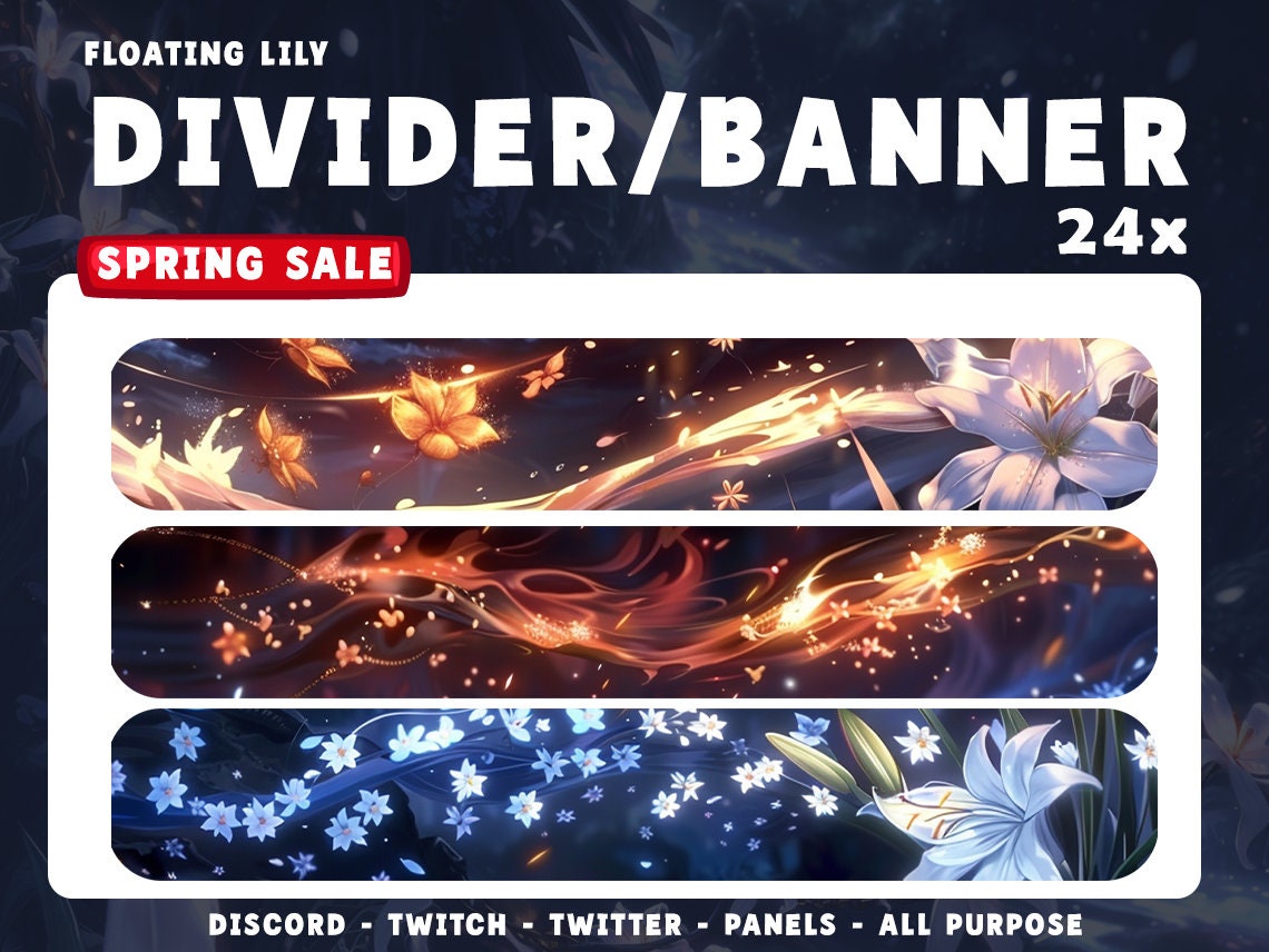 Dividers for Discord Dividers Aesthetic Flower Discord Graphics INSTANT ...