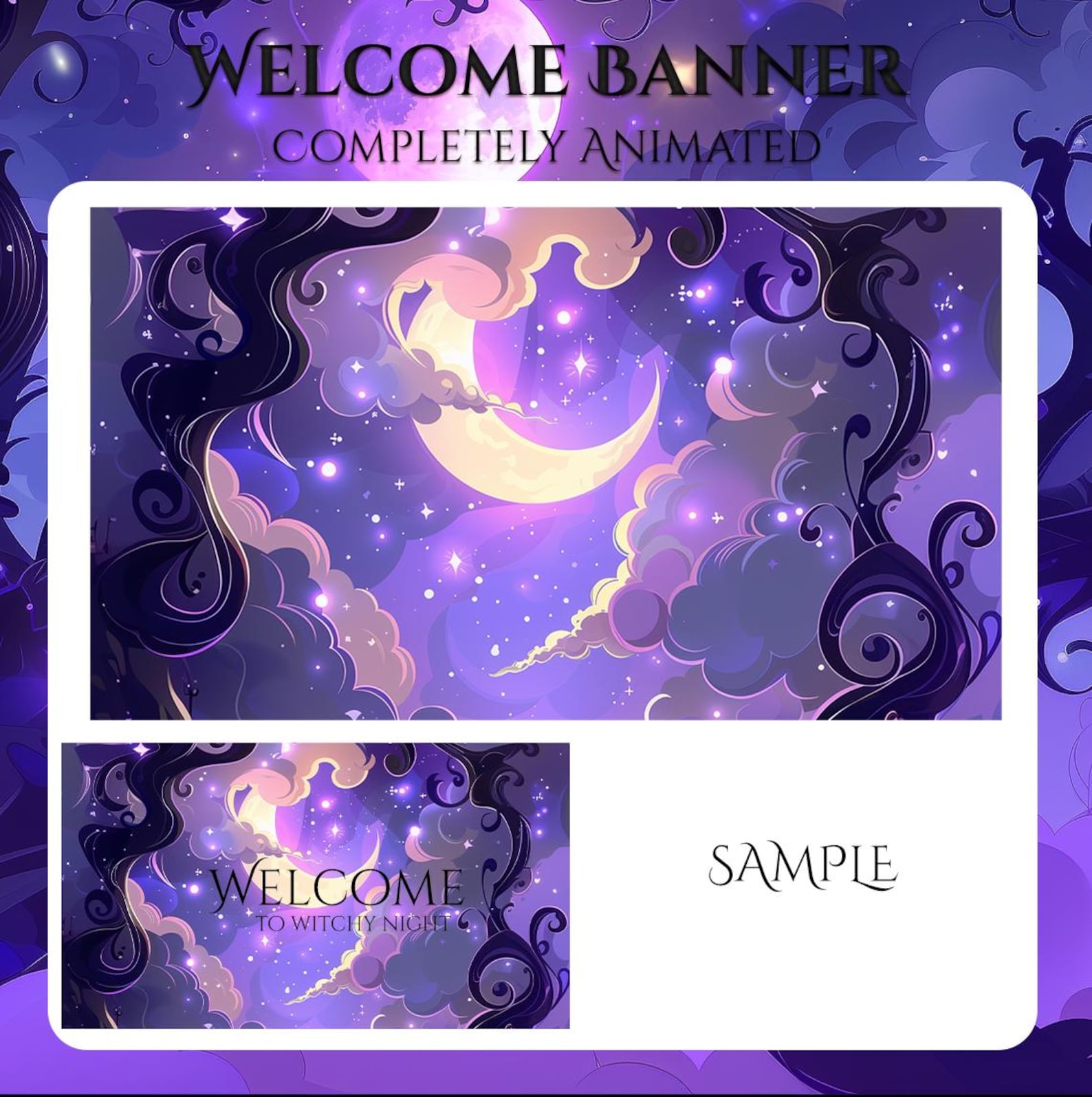 Witchy Night Discord Pack | Moon Magic Night | Dark Aesthetic Server ...