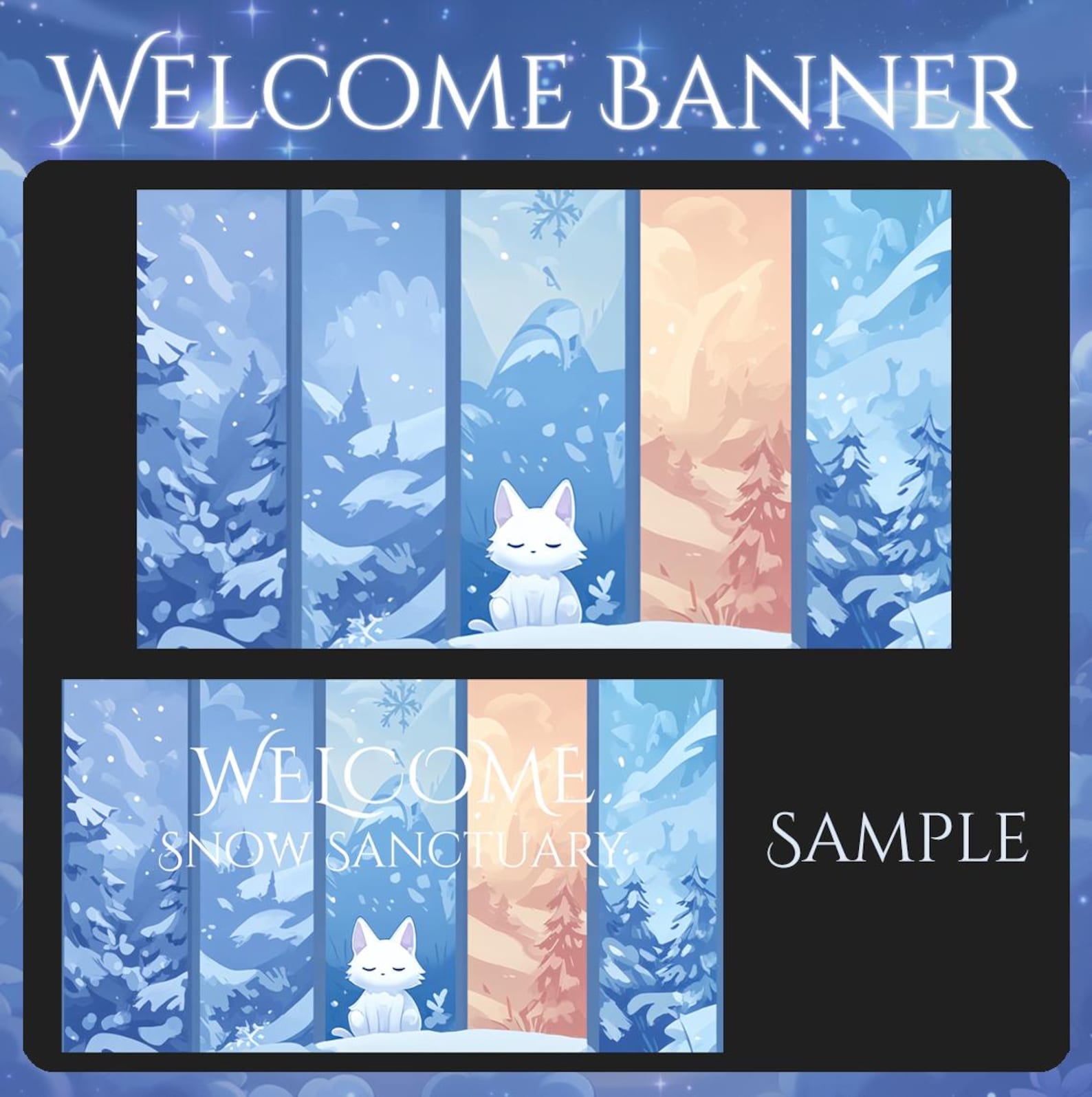 Snowy Discord Package | Dividers | Panels | Invite Banner | Welcome ...