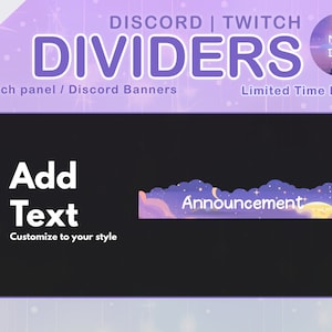 Discord Dividers | Banners | Moon | Star | Purple | Celestial | Night ...