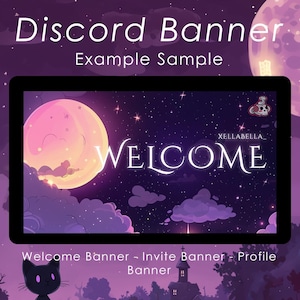 Discord Banner | Server Banner | Stars & Moons Theme | Galaxy | Space ...