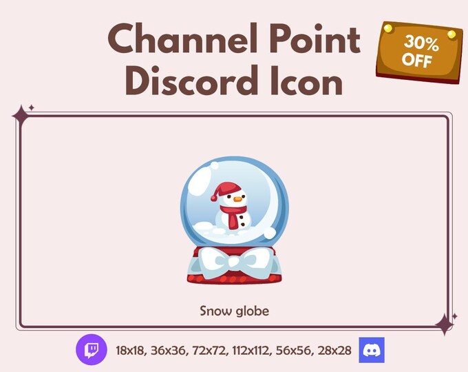 Snow Globe | Discord Icon | Twitch Channel Point | Badge | Token | Bits ...