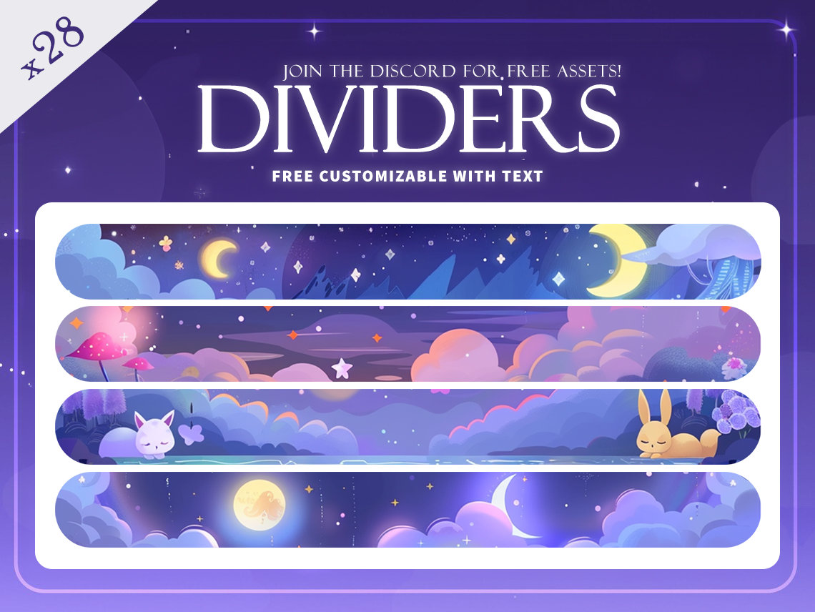 Dividers for Discord Dividers Aesthetic Cute Discord Graphics INSTANT ...