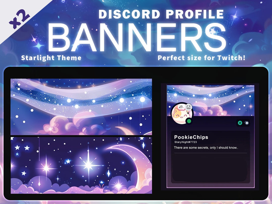 Discord Banner | Profile Banner | Stars & Moons Theme | Galaxy | Space ...