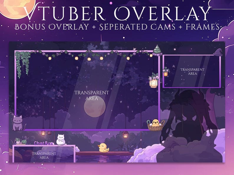 Cozy Duck Twitch Overlay, Twitch Screen | Animated Stream Package ...