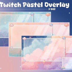 Twitch Pastel Clouds Stream Package / Moon / Spring / Pastel / Cute ...