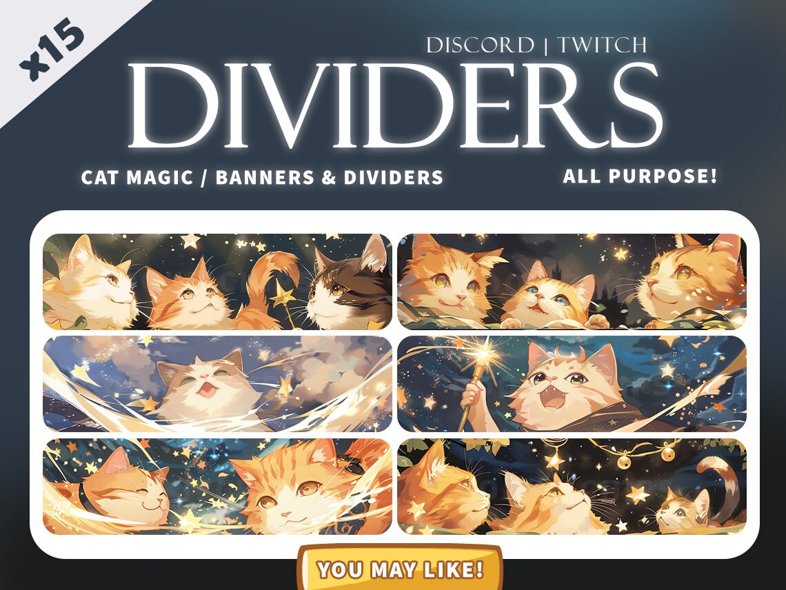 Discord Dividers Banners Purple Moon Sky Stars Night Twitch Panel ...