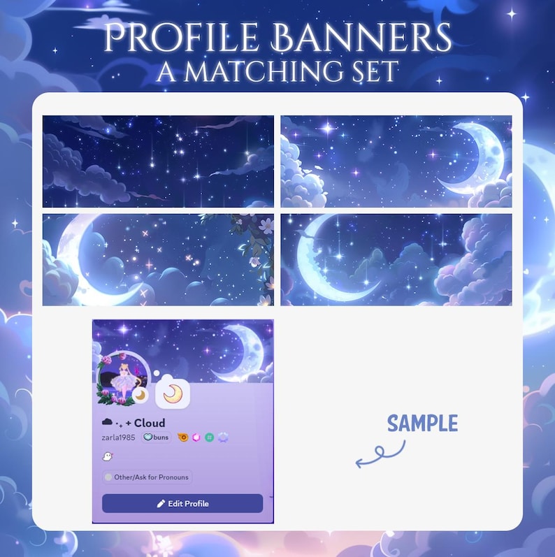 Celestial Night Discord Pack | Dividers | Animated | Invite Banner ...