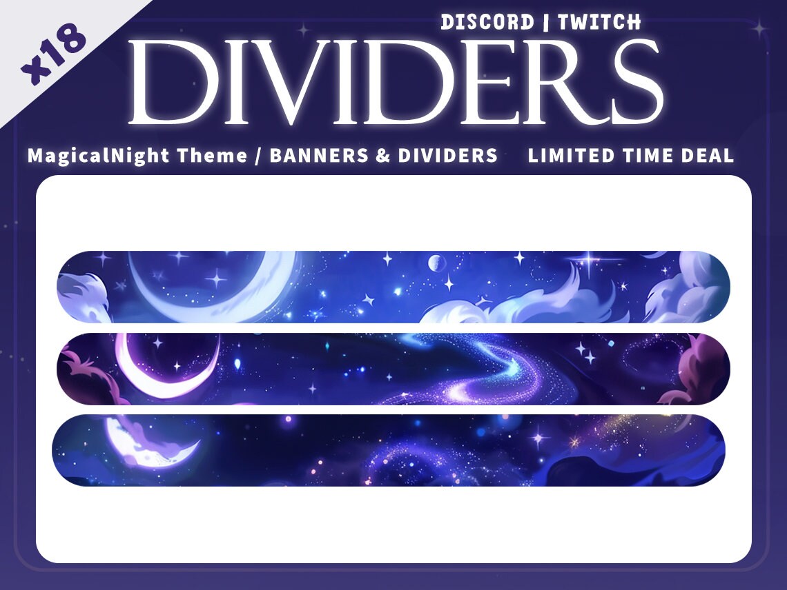 Discord Dividers | Banners | Purple | Moon | Halloween | Dark | Night ...