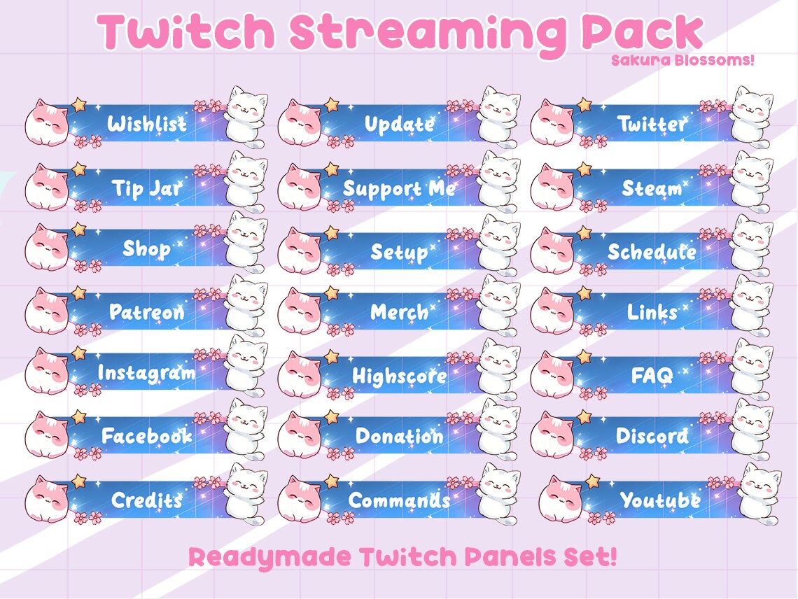 Twitch Panels | Roles | Discord | Sakura | Moon | Cat Twitch Panel ...