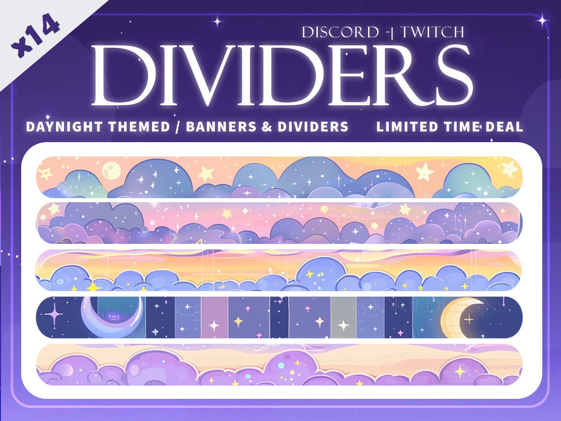 Dividers for Discord Dividers Aesthetic Cute Discord Graphics INSTANT ...