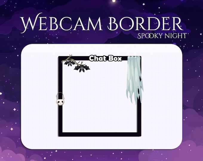 Spooky Webcam Border for Twitch | Purple Stream Overlay | Magical ...