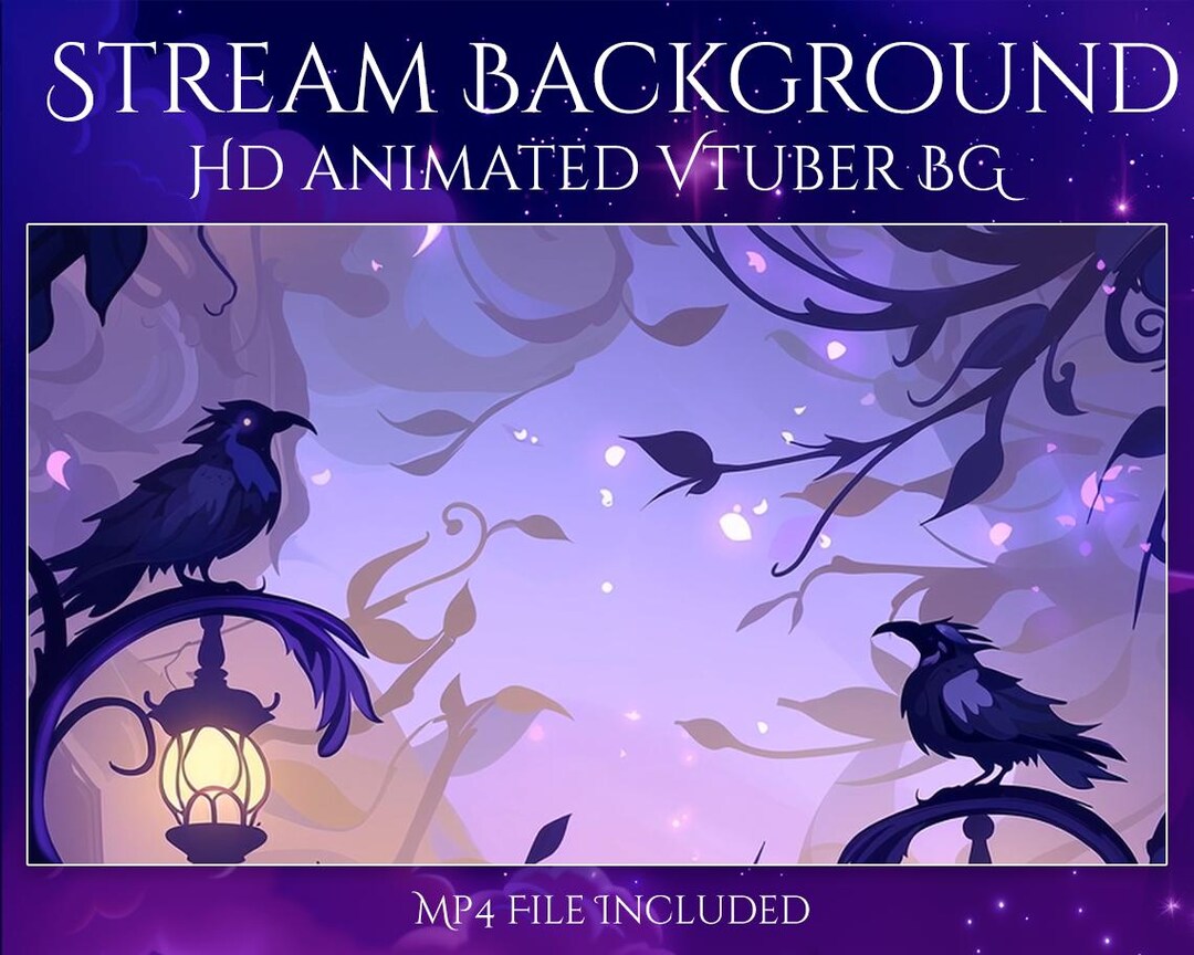 Black Raven Animated Screen | Cozy Spooky Night | Twitch Overlay ...