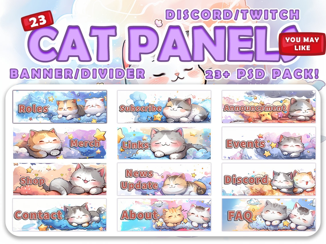 Discord Dividers Banners Purple Moon Sky Stars Night Twitch Panel ...