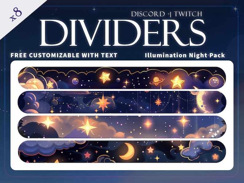 Bundle Discord Divider Twitch Panels Banner Fantasy Cute Aesthetic ...