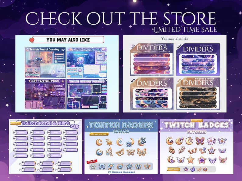 Cosmic Webcam Border for Twitch | Stream Overlay | Magical Twitch ...